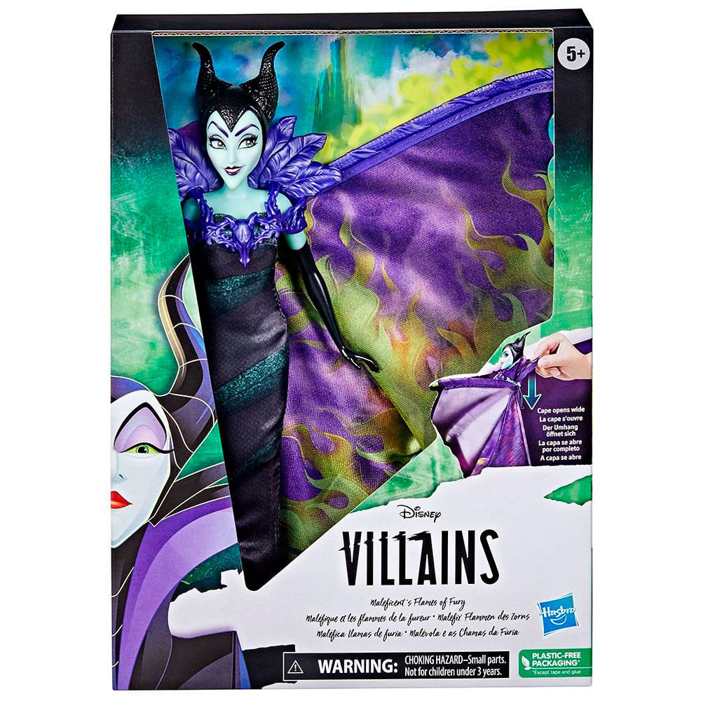 Boneca Malévola Chamas da Fúria Disney Villains F4993 Hasbro 28 cm - Ri ...