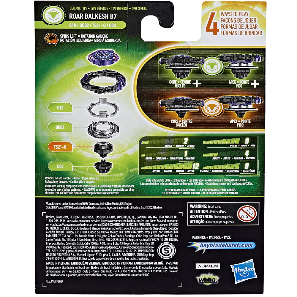 Beyblade Burst Quad Drive - Roar Balkesh B7 - Ri Happy