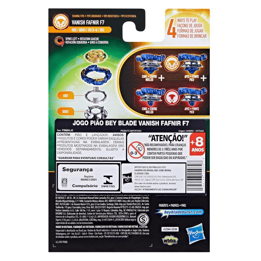 Beyblade Burst Quad Drive - Vanish Fafnir F7 - Ri Happy