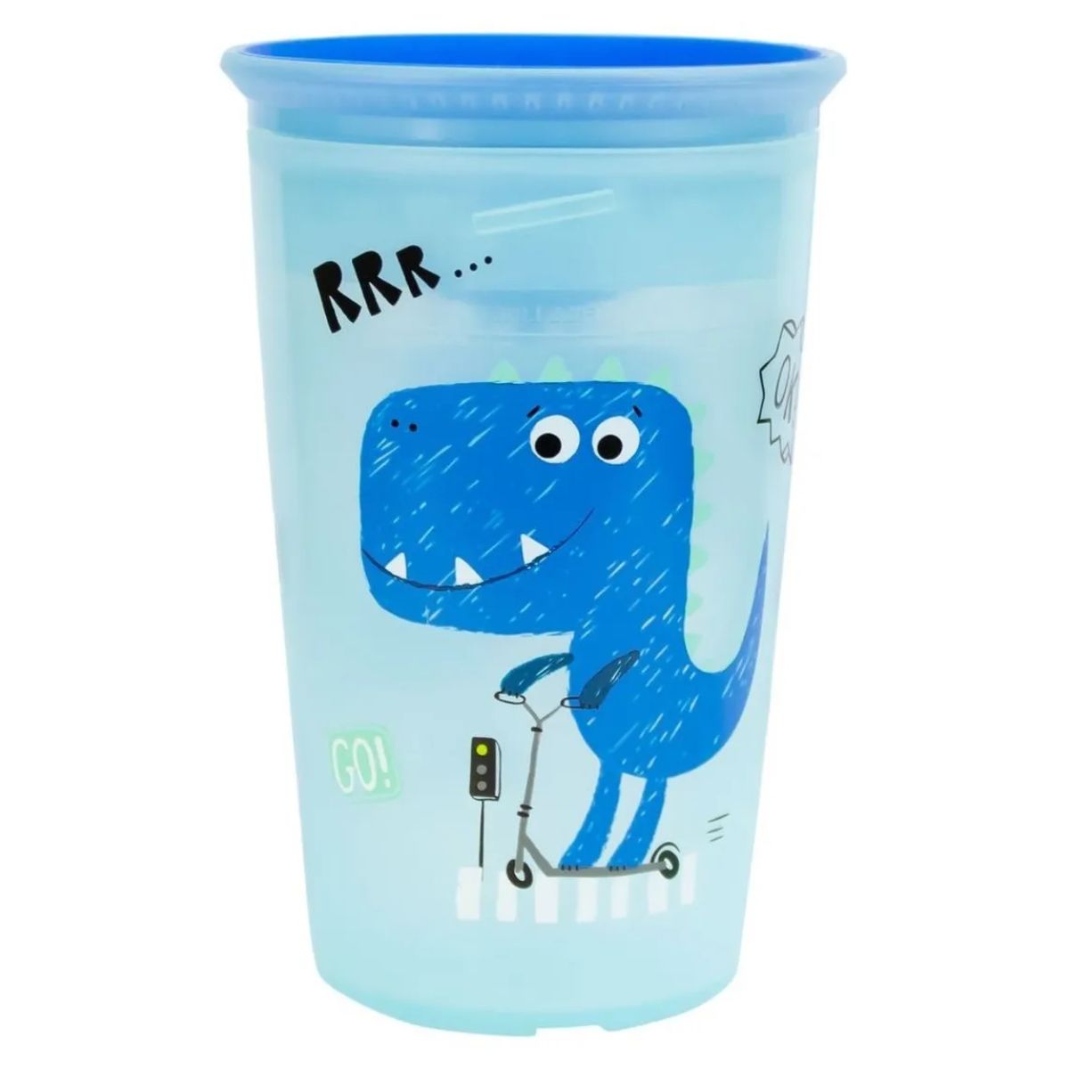 Kit Alimentação Dino Clingo Azul com 6 Itens Mod 1 - Ri Happy
