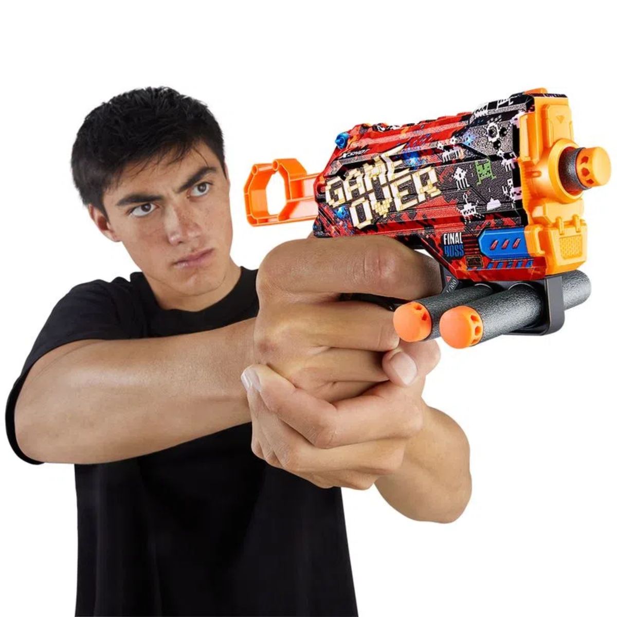 Lançador Mini Xshot Skins Menace Game Over - Ri Happy