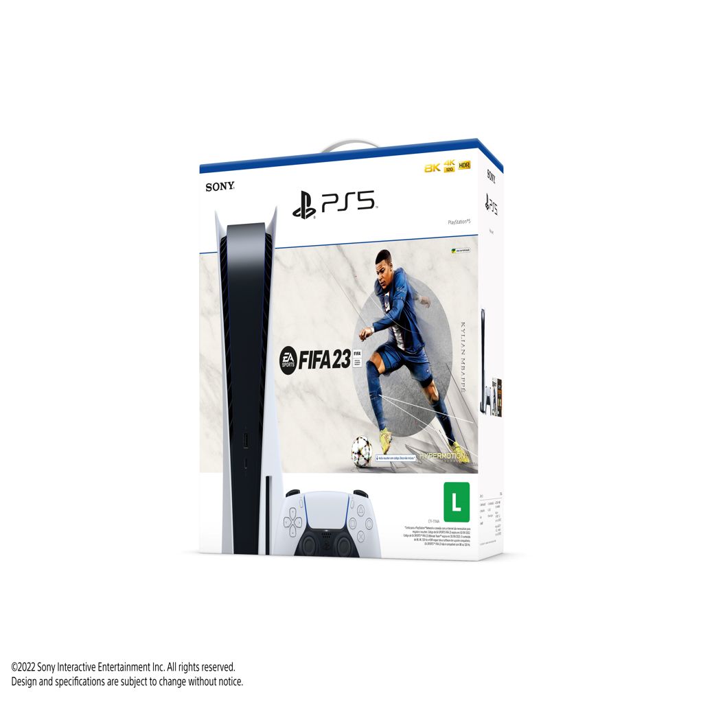 Console PS5 - Playstation - FIFA 23 - Solutions 2 Go - Branco - SONY ...