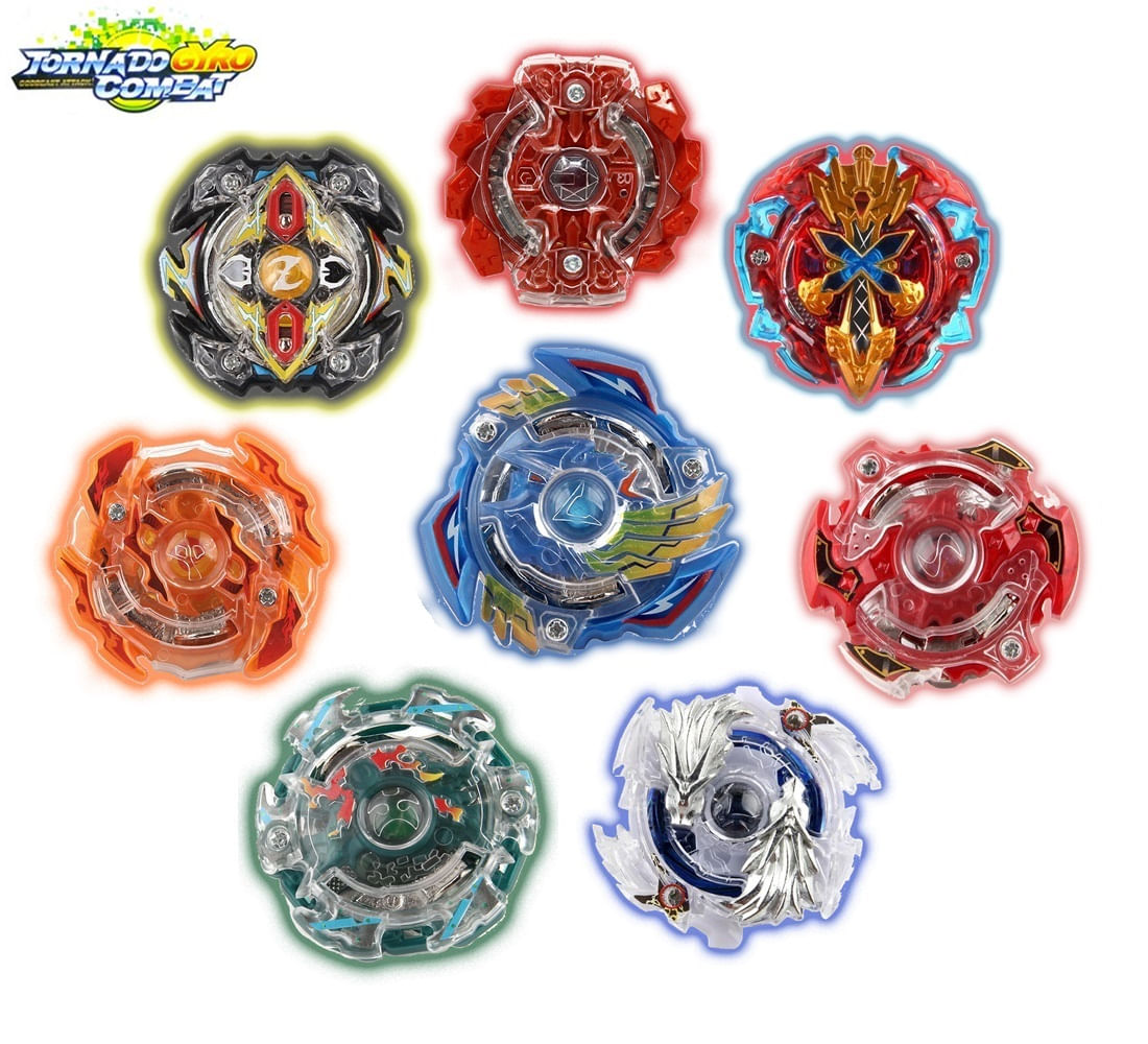 Kit 8 Beyblade Burst + 4 Beyblade Led + Maleta + Arena Beyblade - Ri Happy