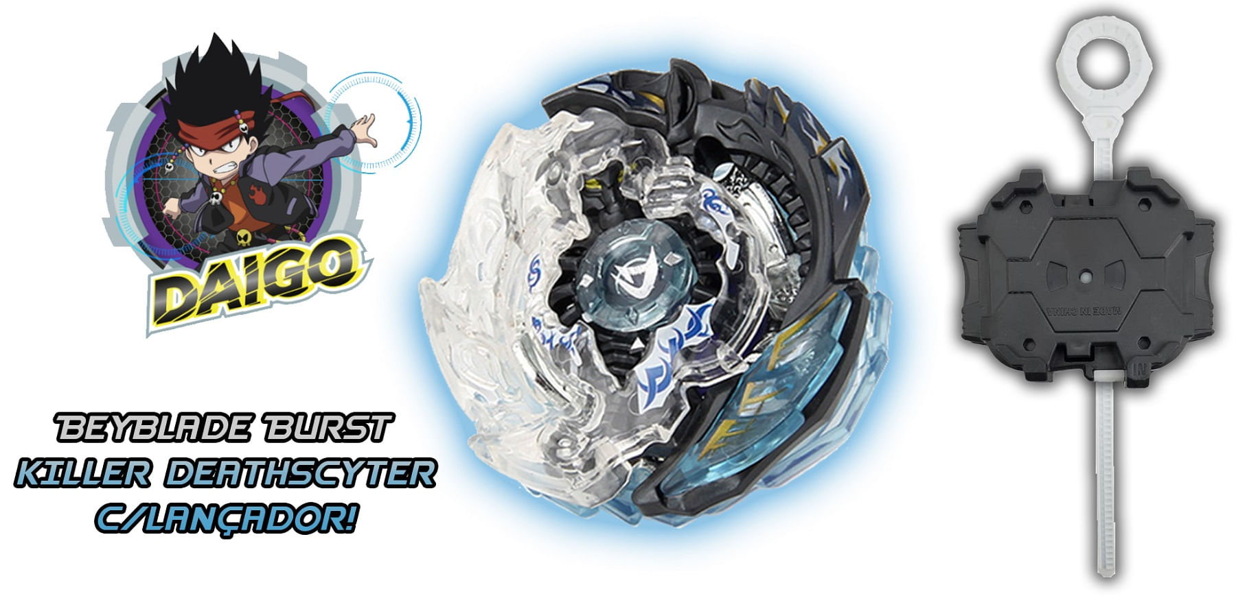 Arena Beyblade + 6 Beyblade Burst 2 Lançador Rantaro Daigo Ken Hoji ...