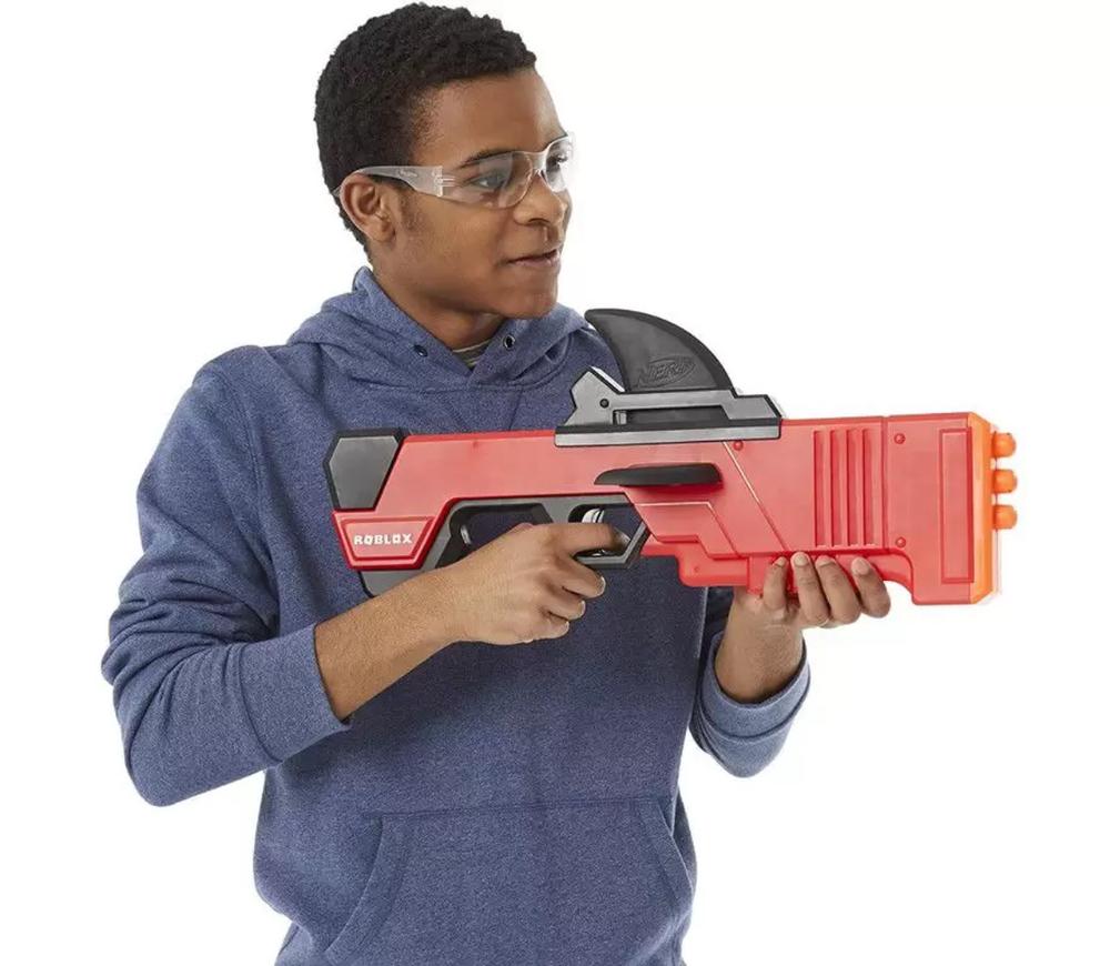 Mega Lançador Nerf Roblox MM2 Shark Seeker Hasbro - F2489 - Ri Happy