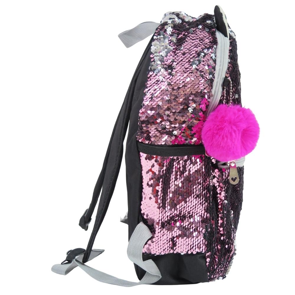 Mochila de Costas Gatinho Paetê Muda de Cor Clio CG2033 - Ri Happy