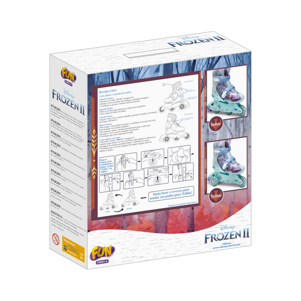 Confira Patins - Disney - Frozen II - Tamanho 29 ao 32 - Fun - Rihappy ...