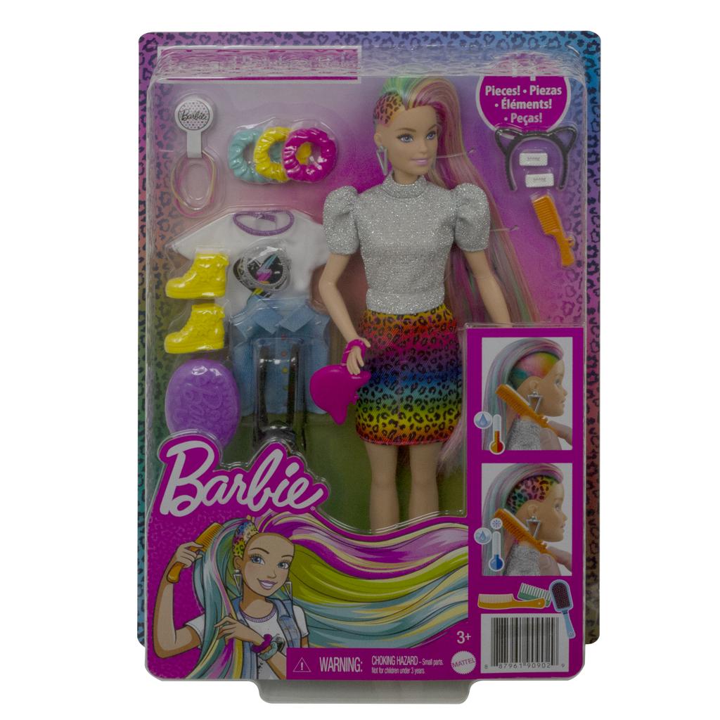 Boneca - Barbie - Penteado Arco-íris - Animal Print - Mattel