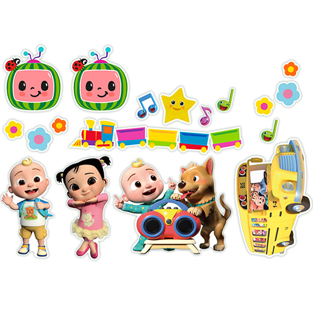 Kit Decoração Parede Cocomelon 64cm x 45cm Festa Aniversário - Ri Happy