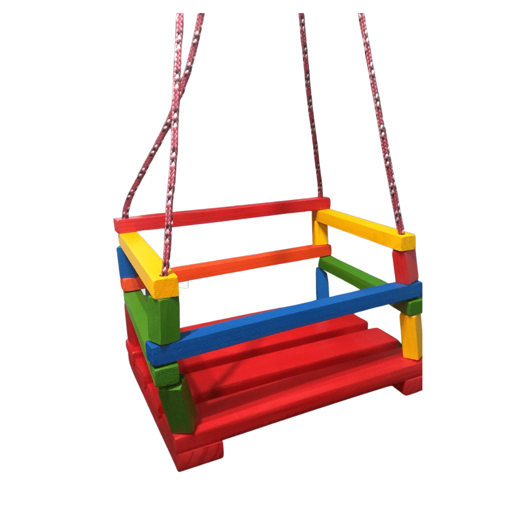Balanço de Madeira Colorido - Brinquedo Infantil - Ri Happy