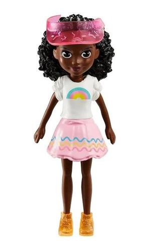 Bonece Polly Pocket Arco-ìris Com Varias Roupas Negra - Ri Happy