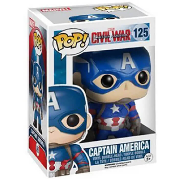 Boneco Funko Pop Marvel Capitão América 125 Captain America Civil War ...