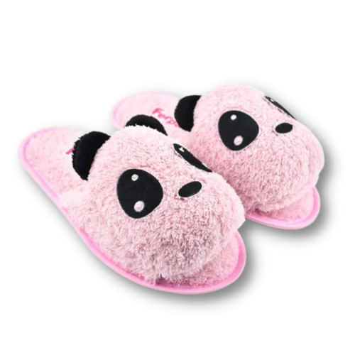Sandália Pantufa 3D do Panda Rosa: Conforto e Estilo - Ri Happy