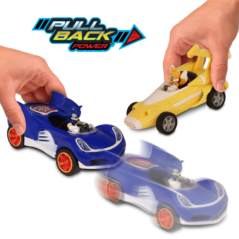 Confira Conjunto de Carrinhos com Figuras - Sonic - Pull Back Racer ...