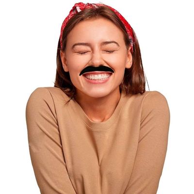 Bigode Português Adulto Infantil Cartela Com 6 Un 9 cm - Ri Happy