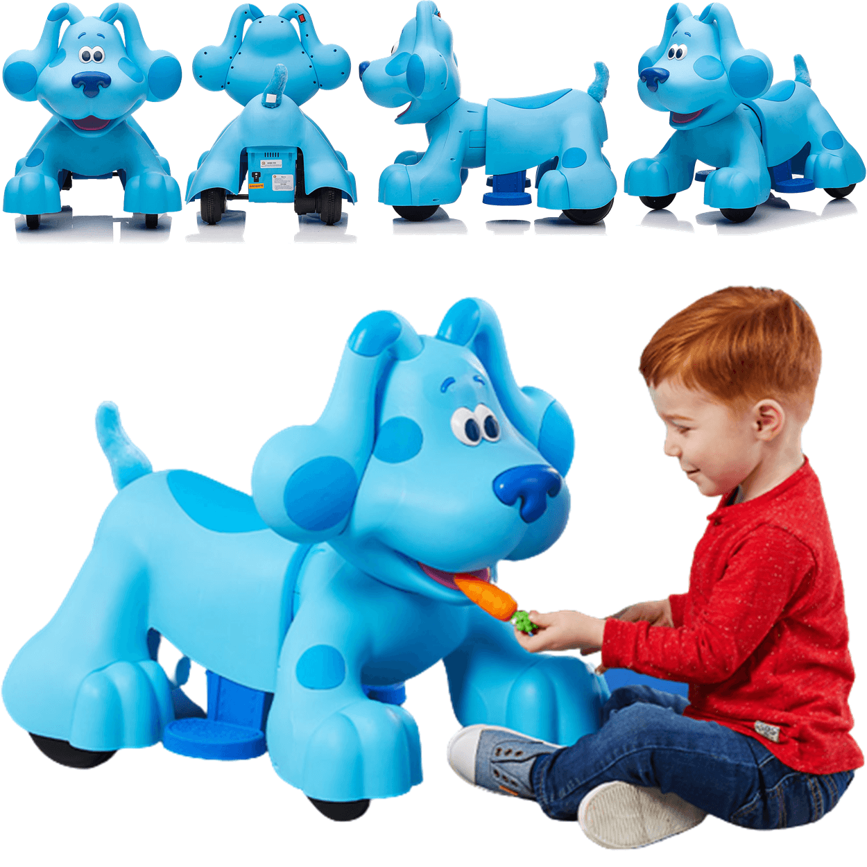 Cachorro Eletrico Rideamals Pistas de Blue e Você 6V Blue Azul
