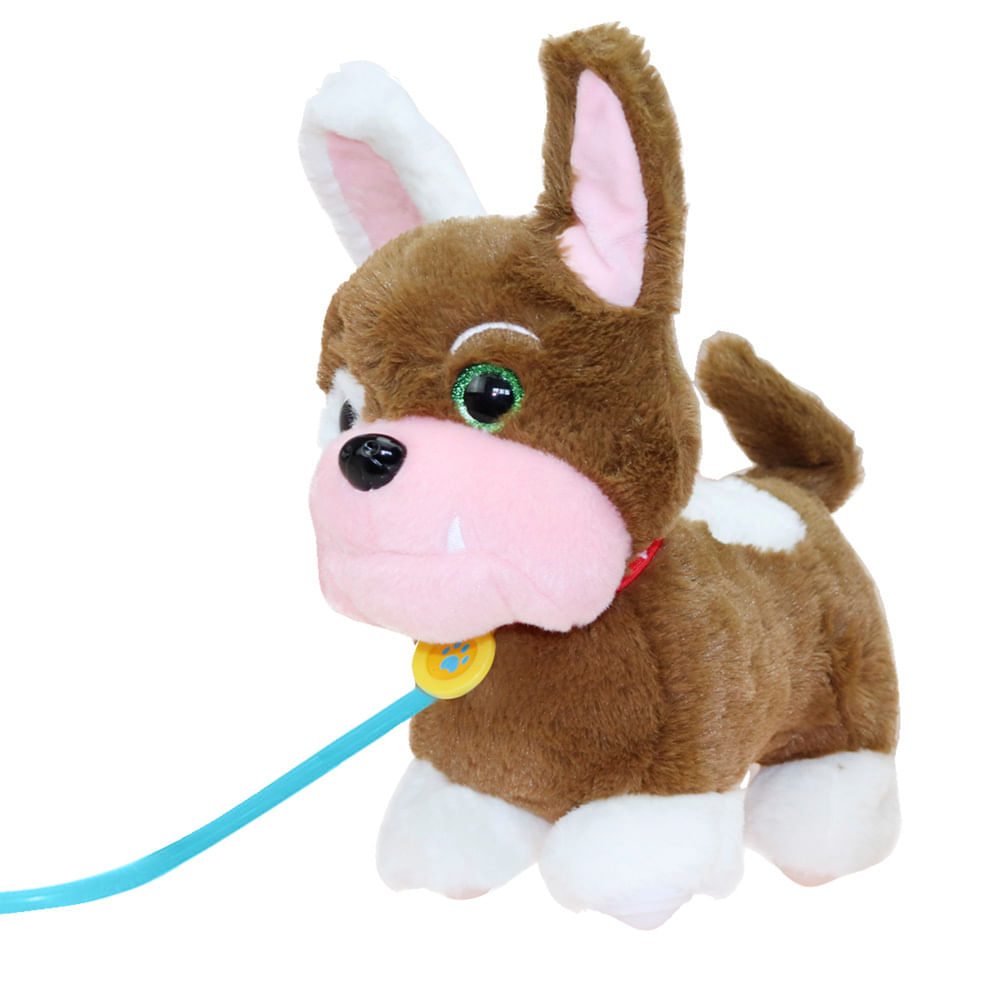 Confira Pelucia - Cachorro - Walking Petz - Bulldog -Multikids ...