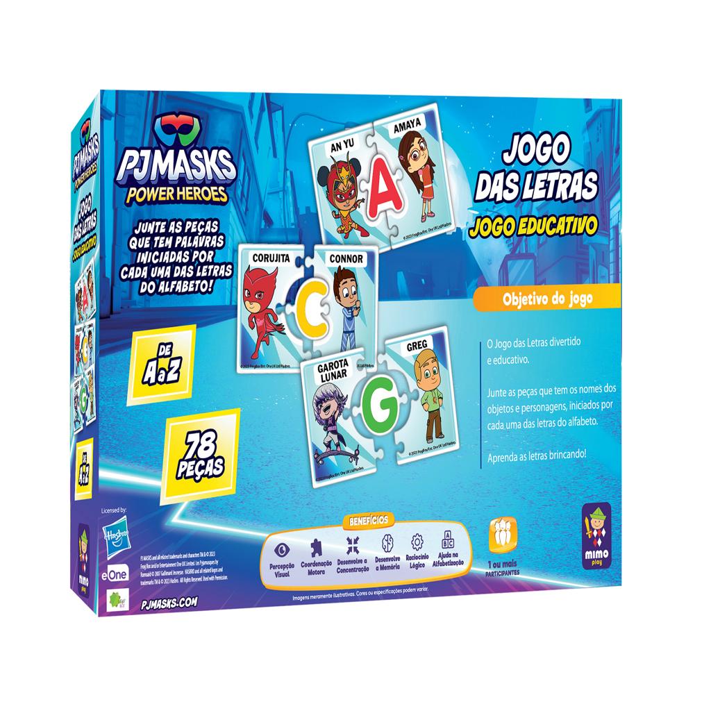 Jogo Educativo - PJ Masks - Jogo das Letras - Mimo - Ri Happy