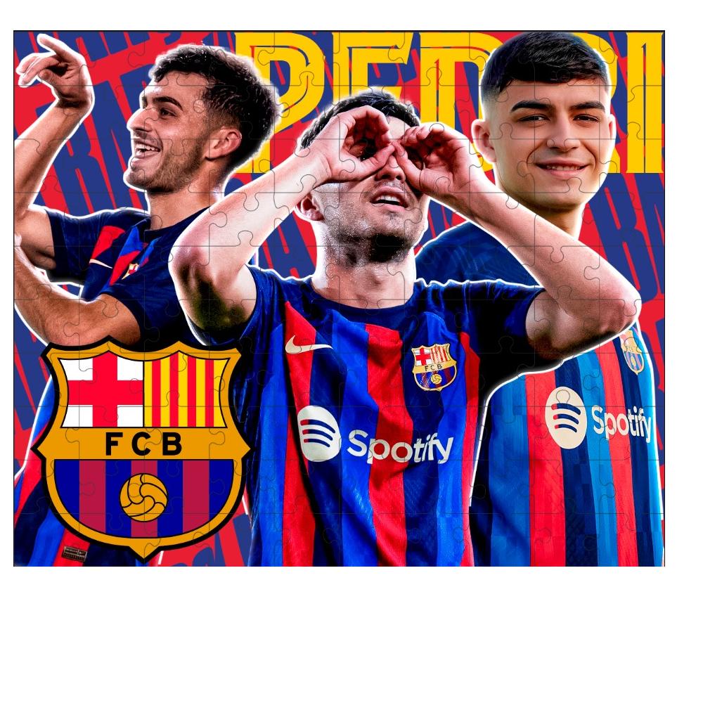 Quebra-Cabeça - FCB - 100 Peças - Barça - Pedri - Mimo
