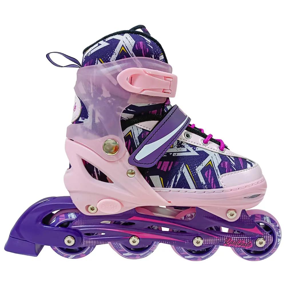 Confira Patins Infantil Inline - Radikale - Com Led - Rosa - 34-37 ...