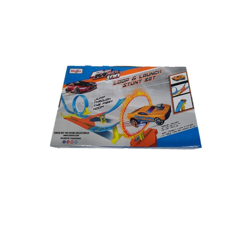 Conjunto de Pista e Carrinho - Loop & Launch Stunt Set - Fresh Metal ...
