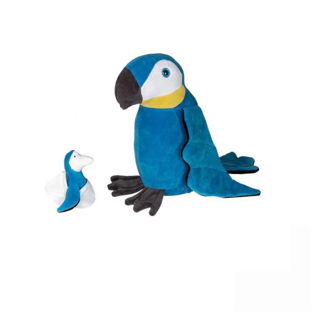 Bicho de Pelúcia - Arara Azul Grávida com 1 Filhote - Ri Happy