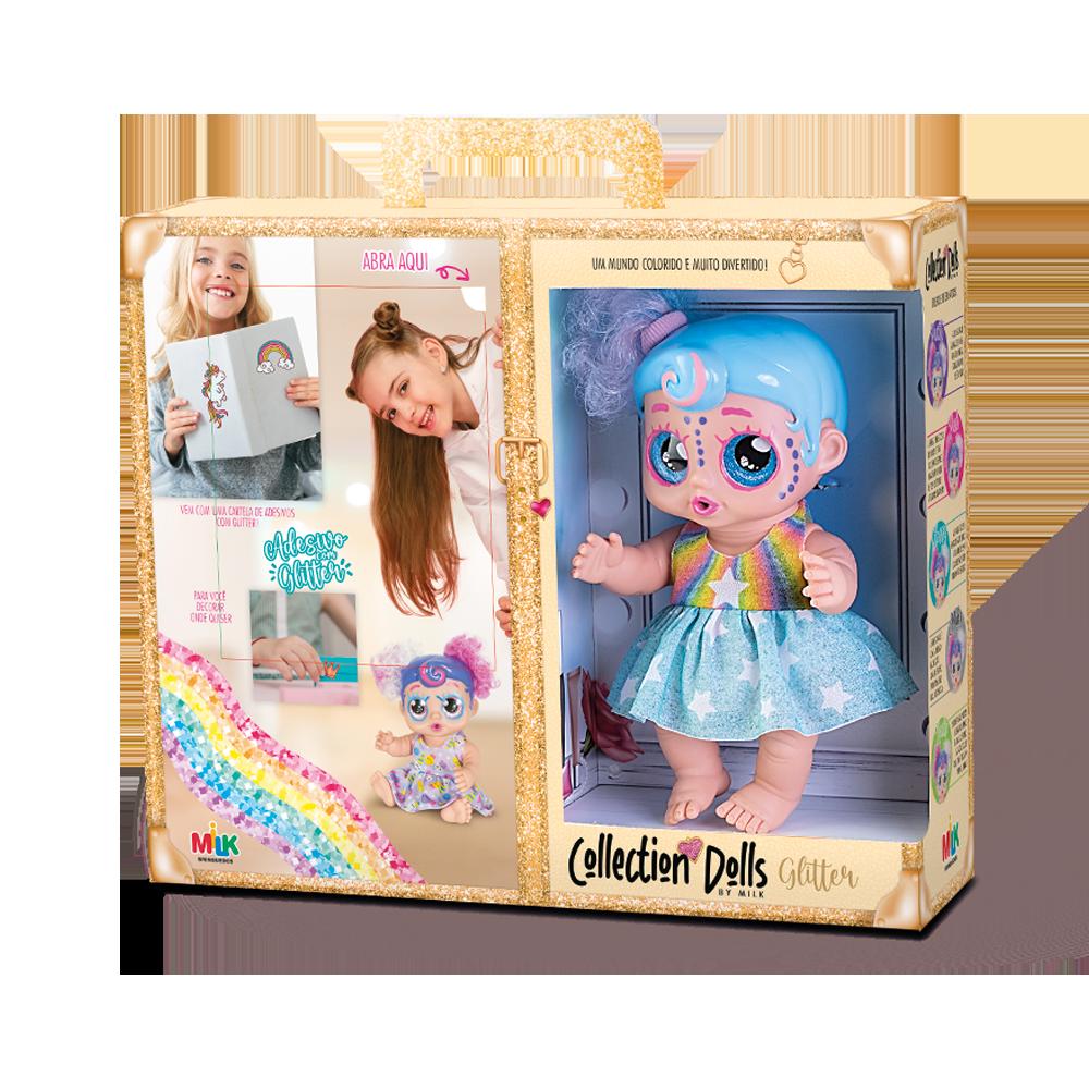 Confira Boneca Bebe - Collection Dolls - Glitter - Milk - Rihappy - Ri ...