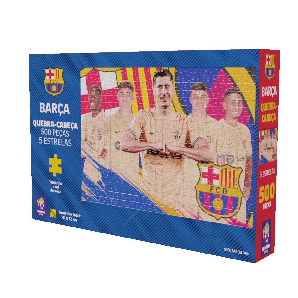 Quebra-Cabeça - FCB - 500 Peças - Barça - 5 Estrelas - Mimo