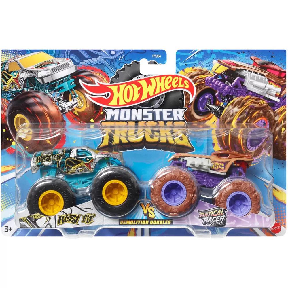 Hot Wheels Monster Trucks Hussy Fit VS Ratical Racer - Ri Happy