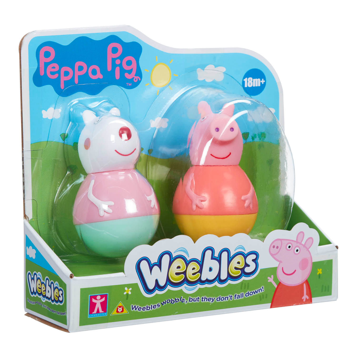 Peppa Pig - Pack com 2 Weebles de 8cm - Peppa e Susie