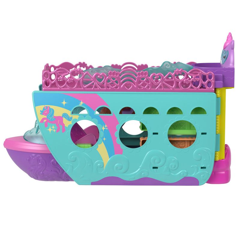 Mini Boneca e Barco - Polly Pocket - Barco Unicórnio - Mattel