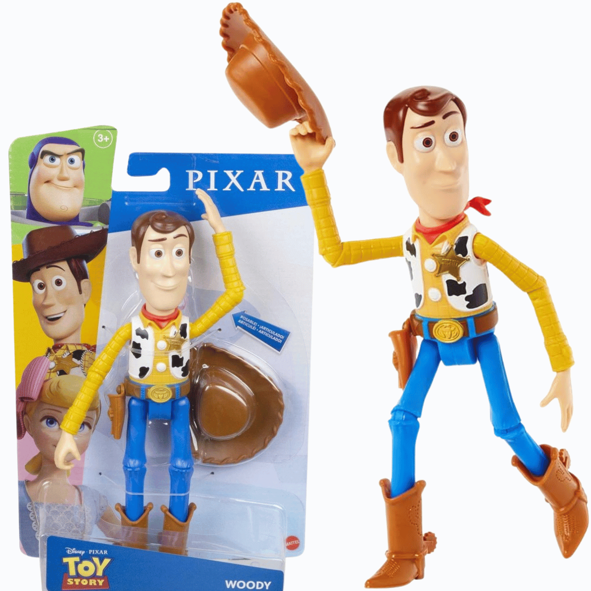 Boneco Disney Pixar Toy Story Woody Articulado 22cm 3+Mattel - Ri Happy