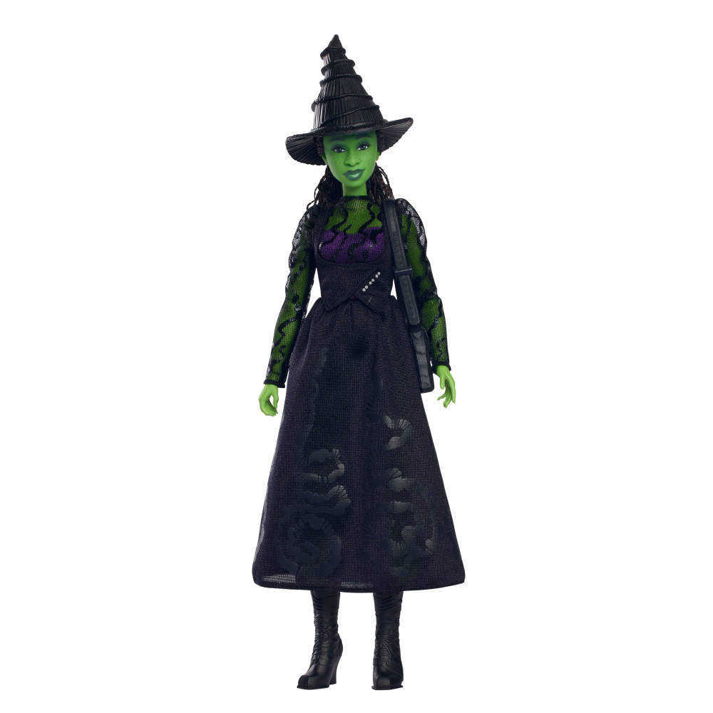 Confira Boneca Articulada e Acessórios - Wicked - Elphaba - Mattel ...