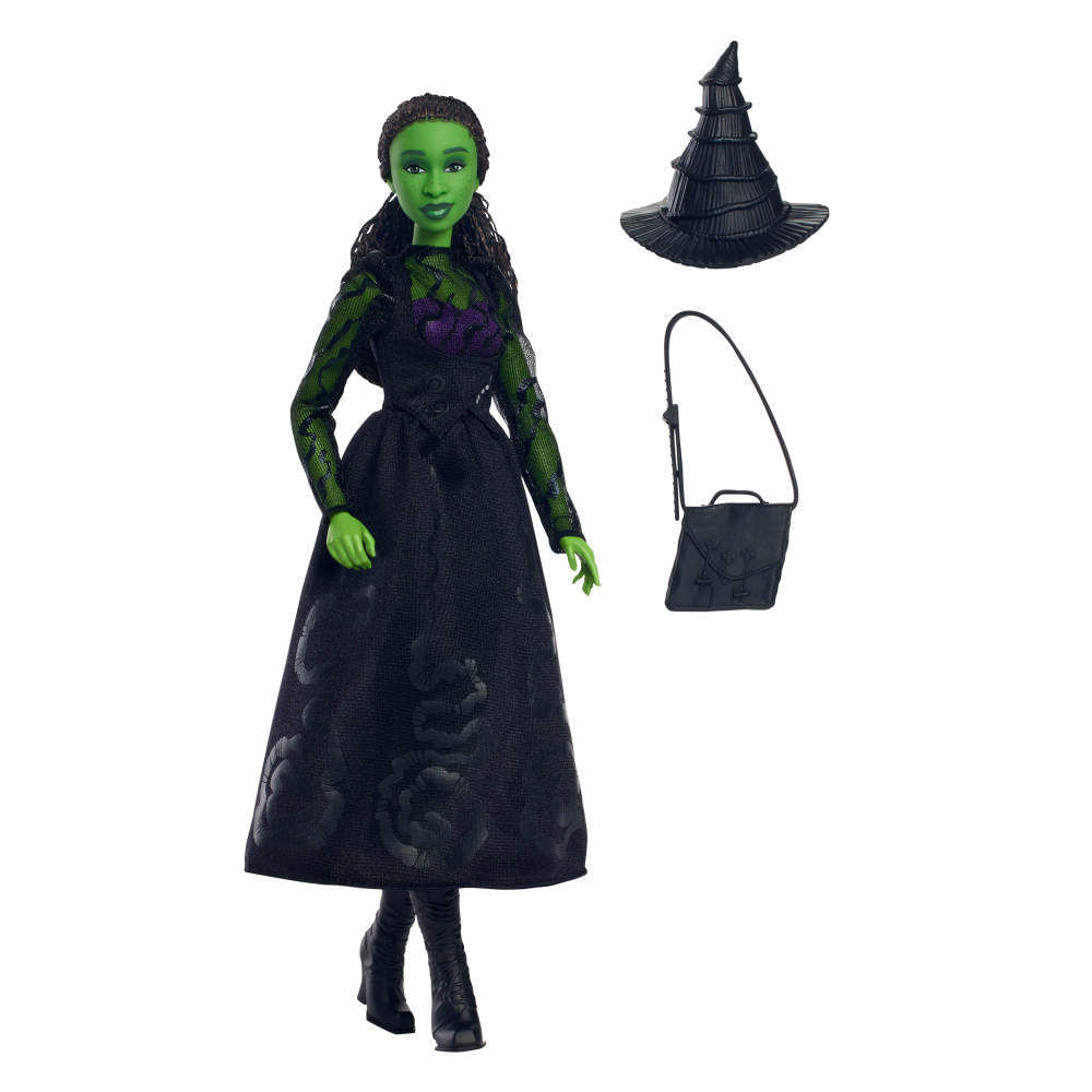Confira Boneca Articulada e Acessórios - Wicked - Elphaba - Mattel ...