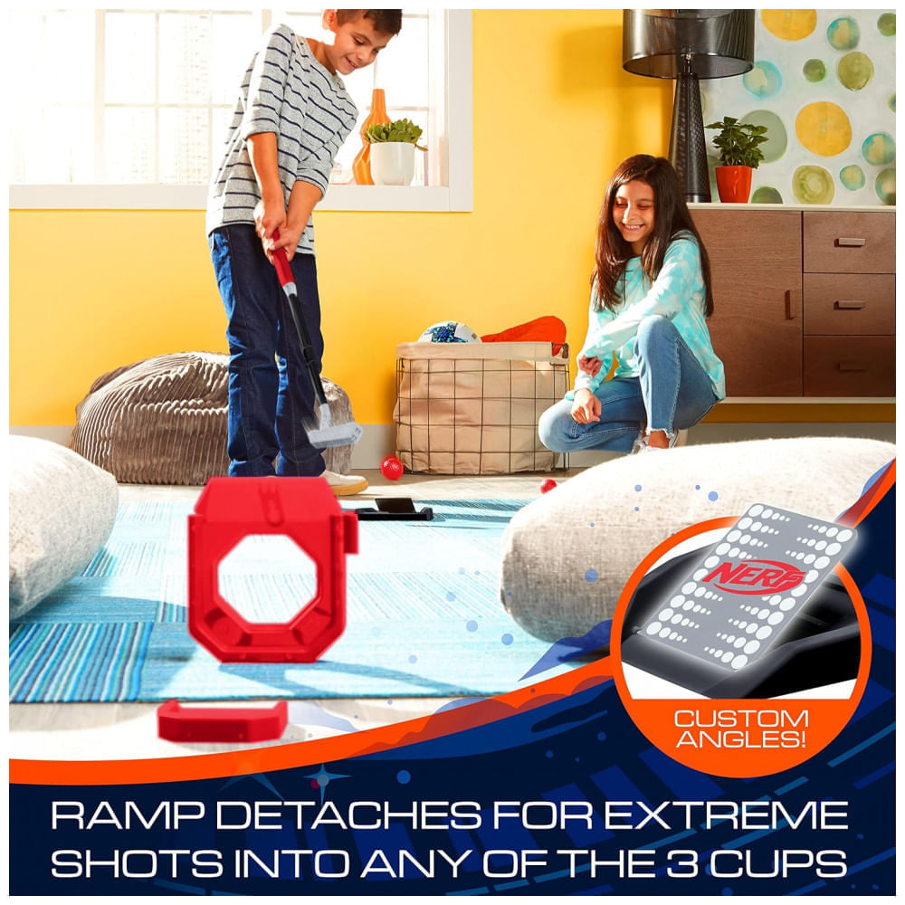Kit de Golfe com Bola, Taco, Rampa e Suporte para Crianças, Nerf, Vermelho