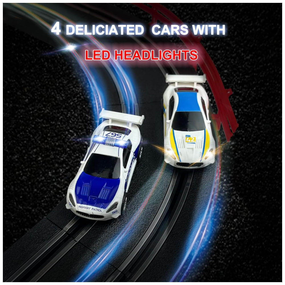 Pista de Corrida Slot Car com 4 Carros de Alta Performance, 2 ...