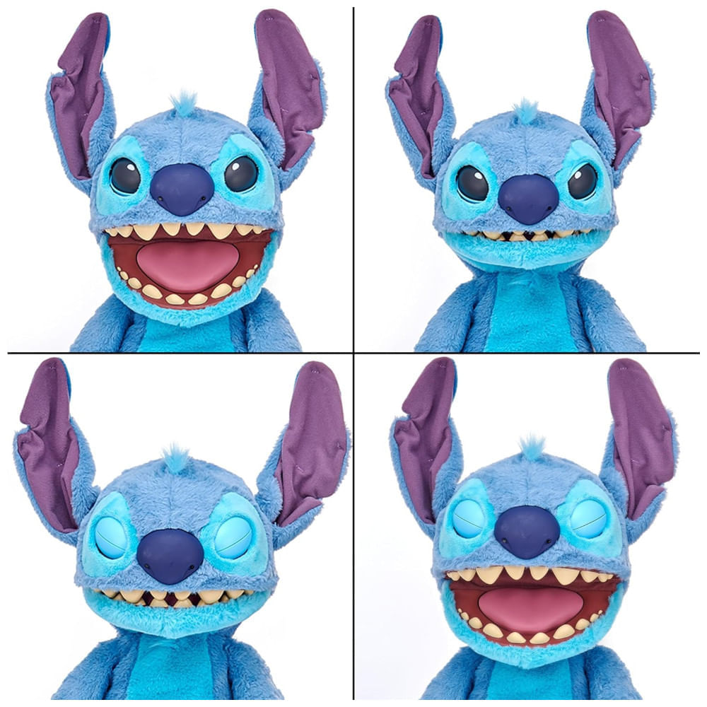 Pelúcia Stitch Interativa e Realista com 100 Combinações de Ação e Som ...