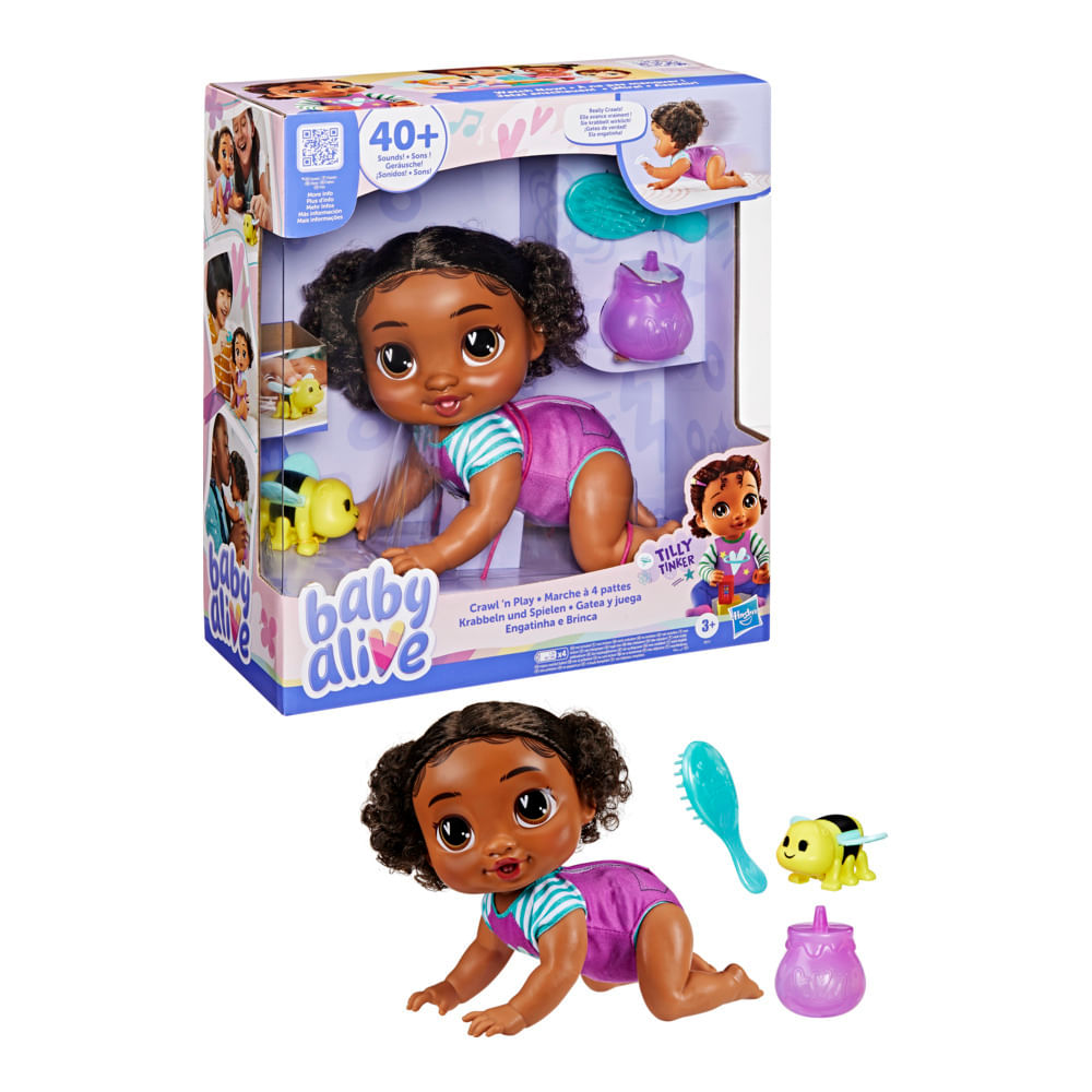 Confira Boneca Bebê Integrativa - Baby Alive - Tilly Tinker - Engatinha ...