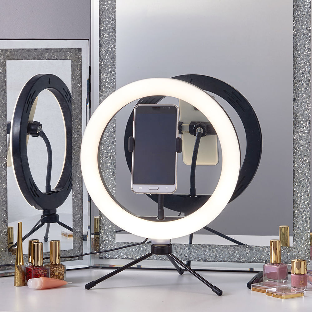 Suporte Ring Light 10 Polegadas 11w Tripe de Mesa Multilaser - AC370 AC370 - Ri Happy