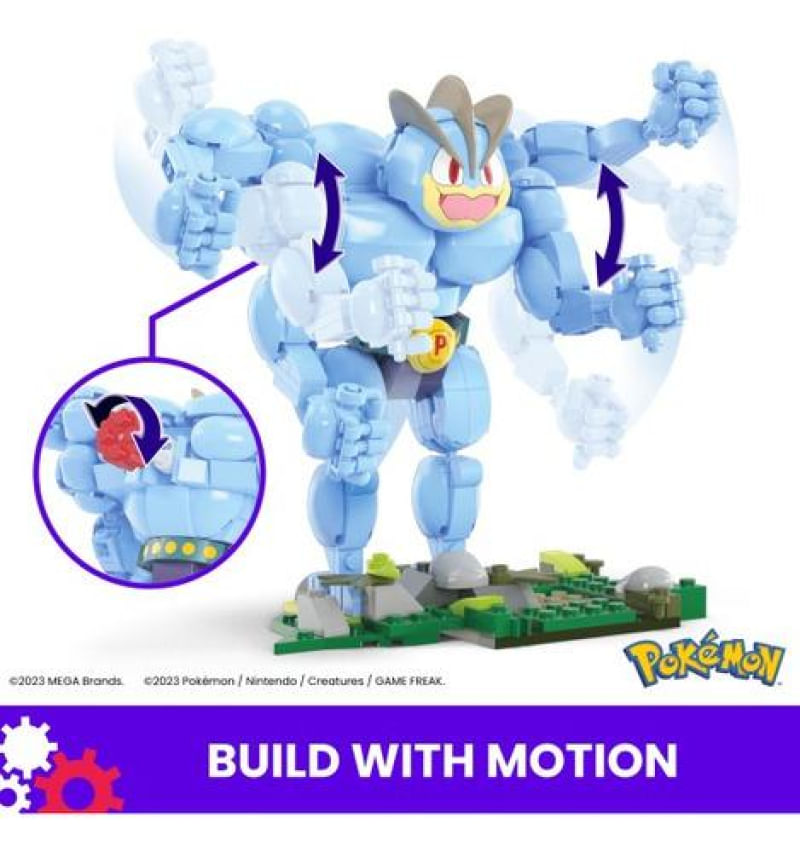Mega Jogo De Construção Pokémon Machamp Com 399 Peças