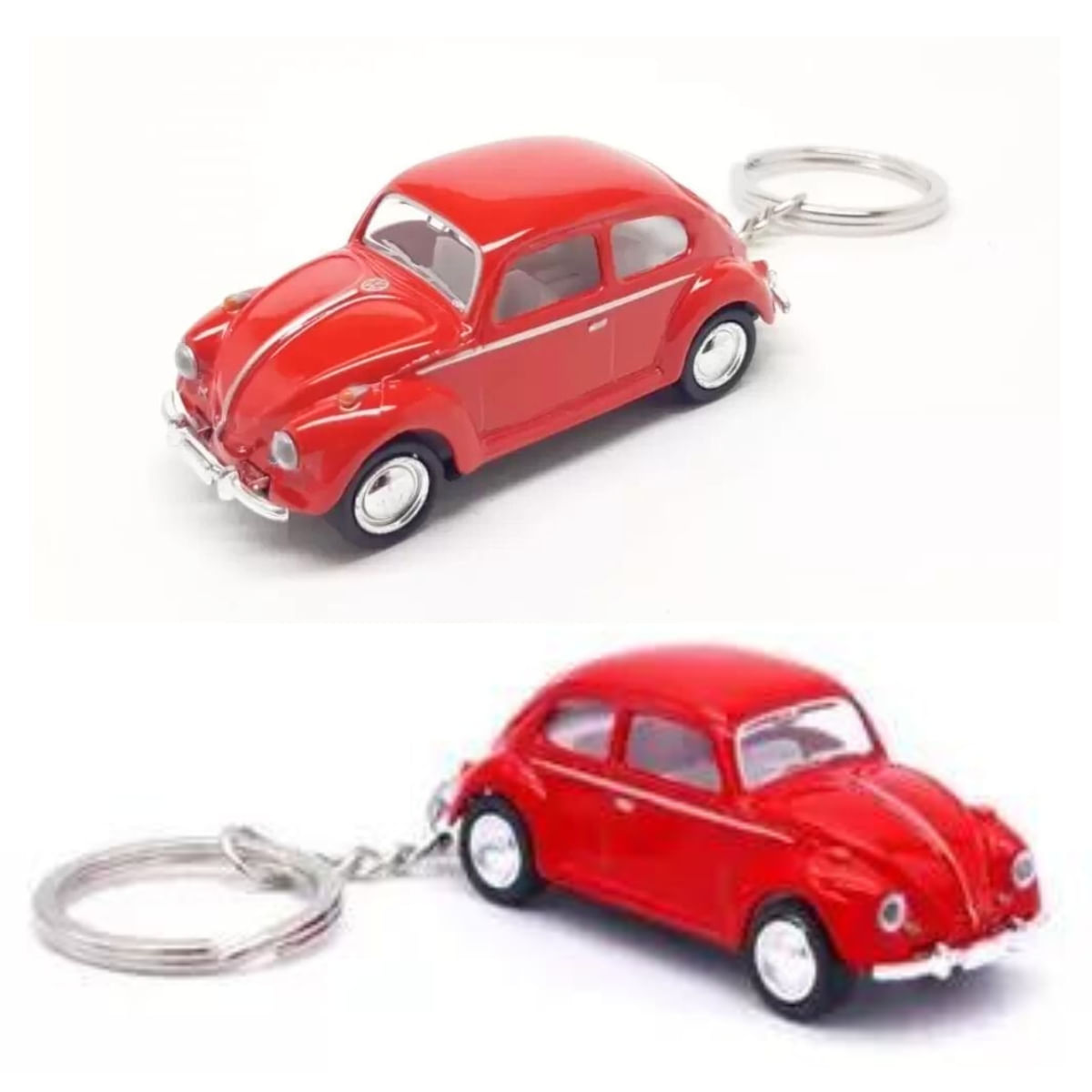 Chaveiro Carro Fusca Com Fricção Vermelho Kinsmart - Ri Happy