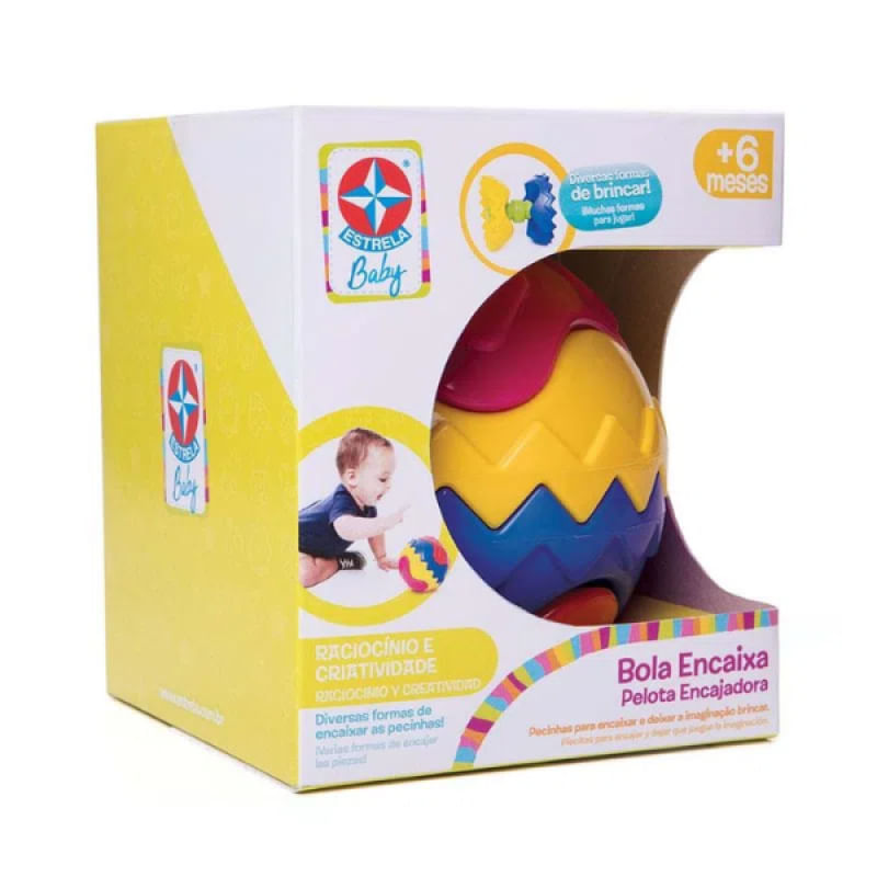 Brinquedo Educativo Bola Encaixa - Estrela - Ri Happy