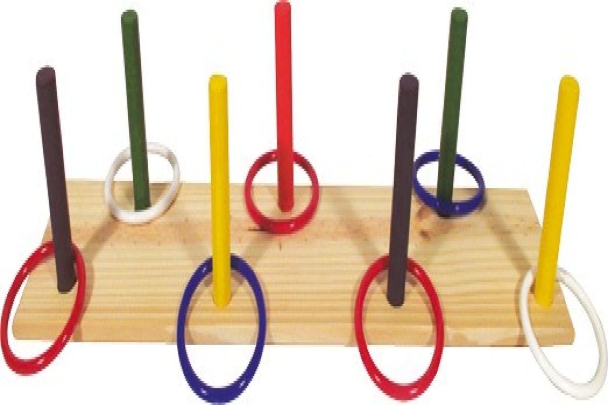 Jogo de Argolas em Madeira - PBKIDS Brinquedos