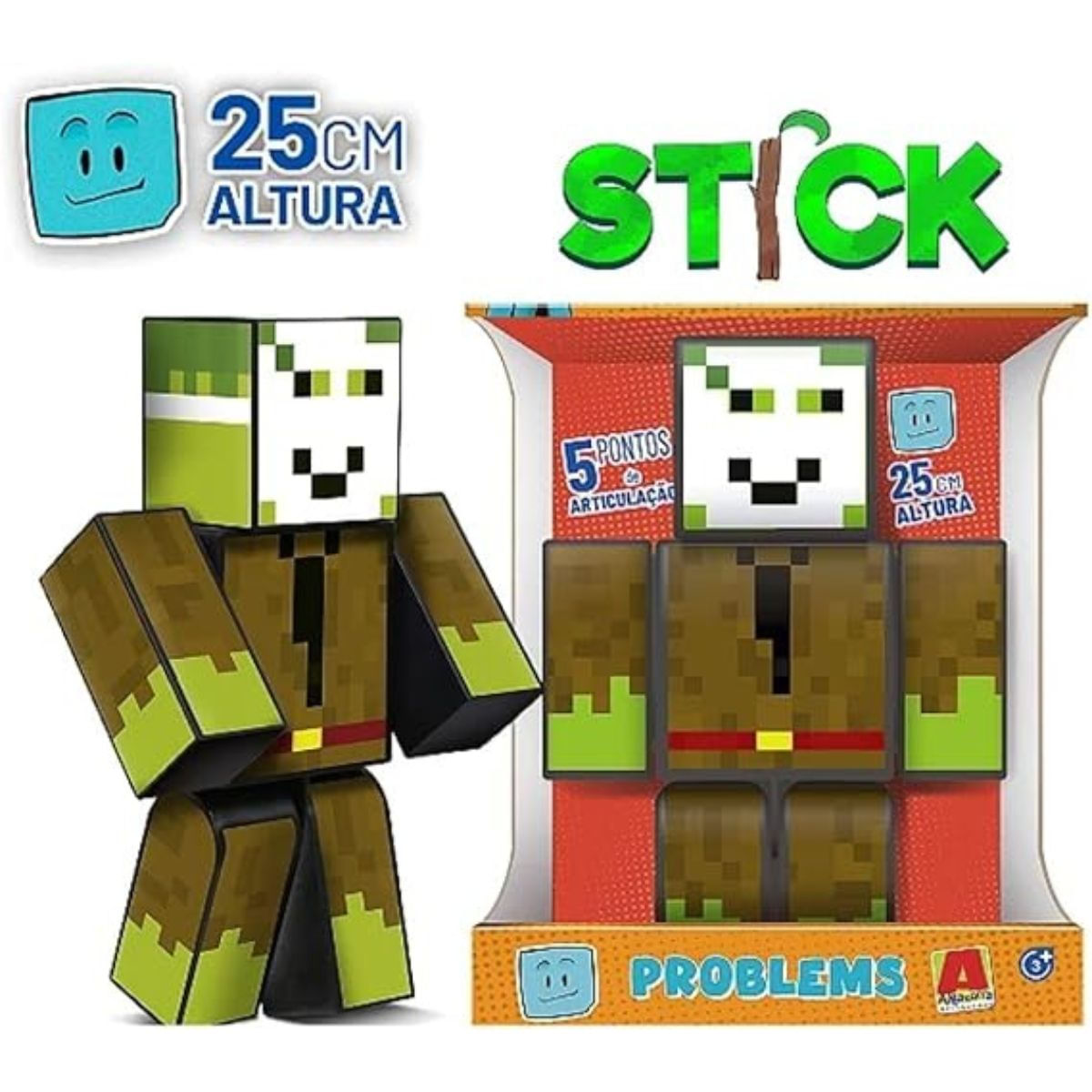 Boneco Stick Turma do Problems 25 cm Algazarra 1247 - Ri Happy