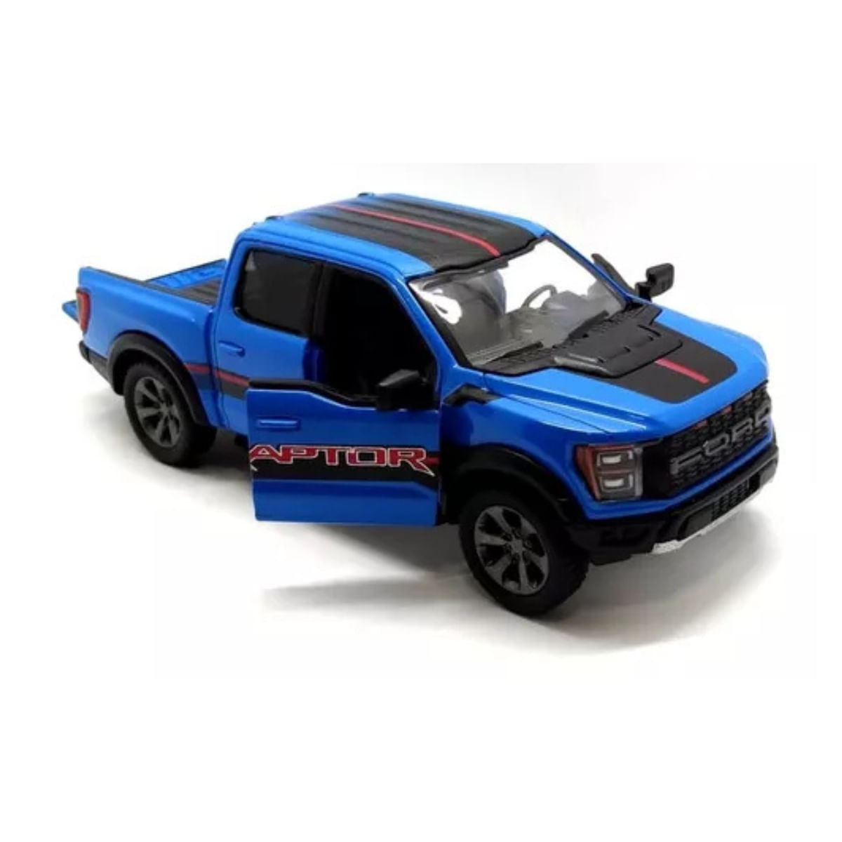 Miniatura Ford F-150 Raptor Livery 2022 Azul kinsmart