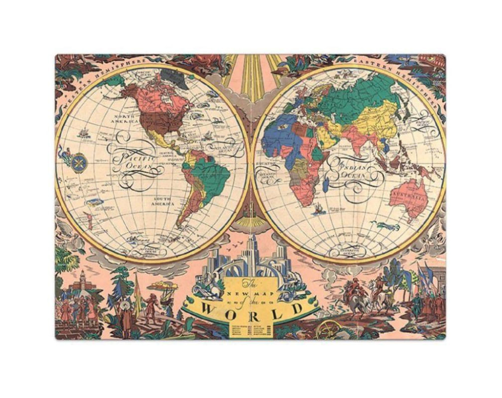 O Novo Mapa Do Mundo 1928 Quebra Cabeça 1000 Peças - Toyst - PBKIDS ...