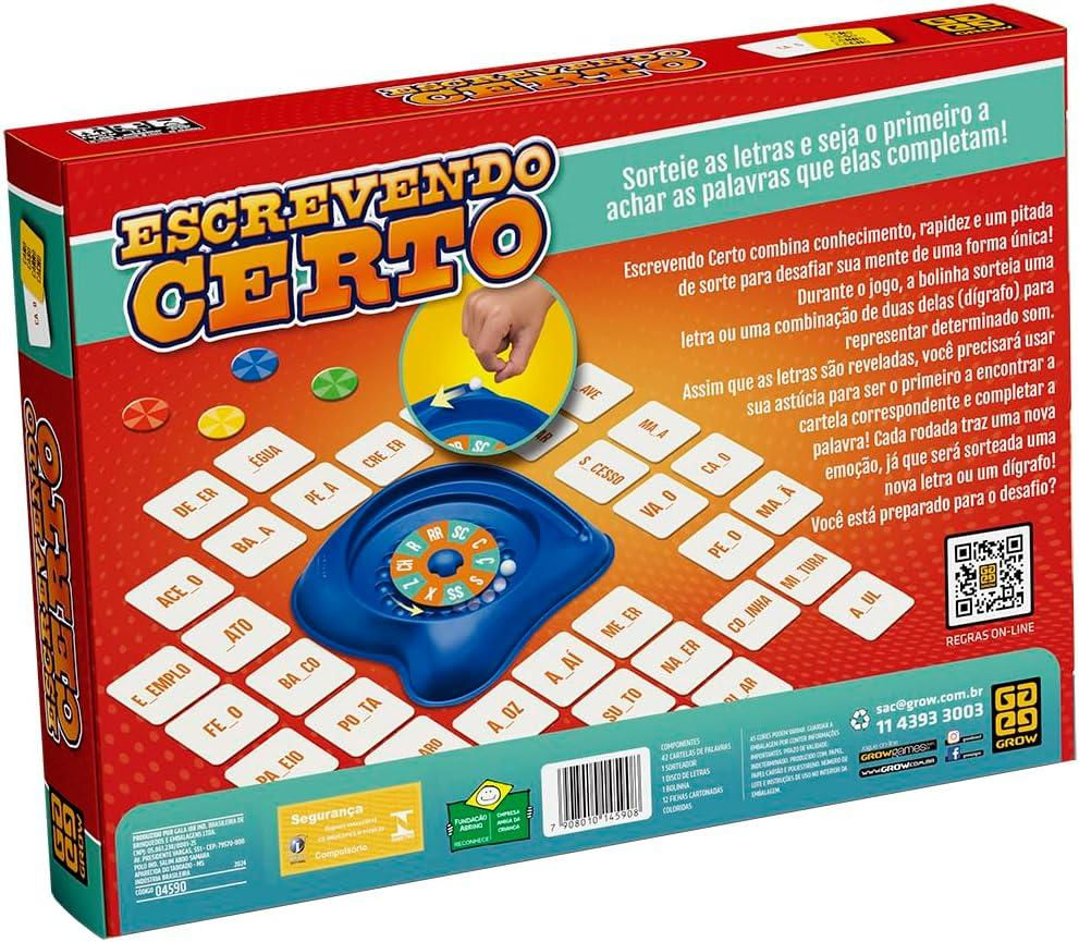 Jogo Escrevendo Certo - Grow 04590 - PBKIDS Brinquedos