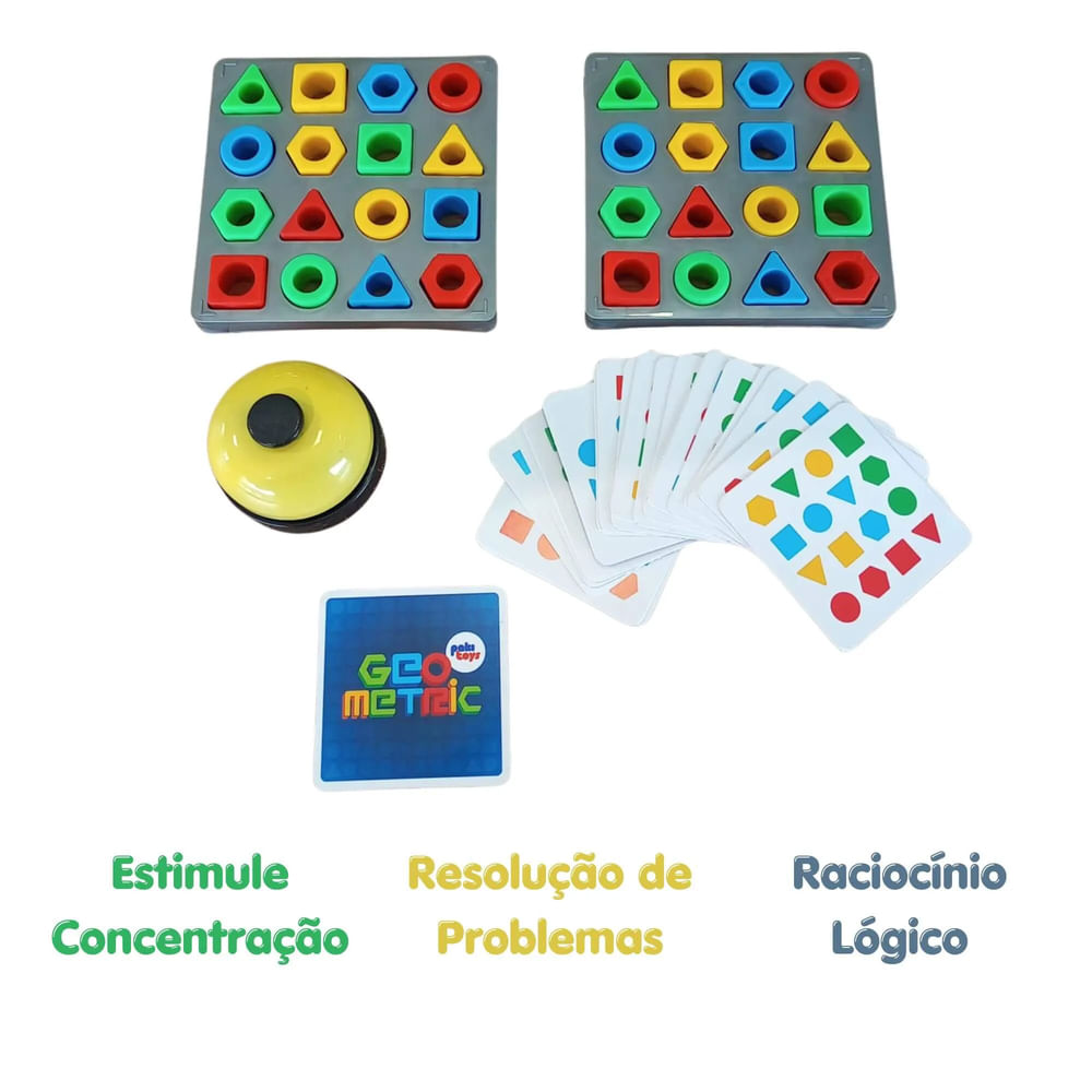 Jogo De Tabuleiro De Cores De Formas Geométrica Encaixe - PBKIDS Brinquedos