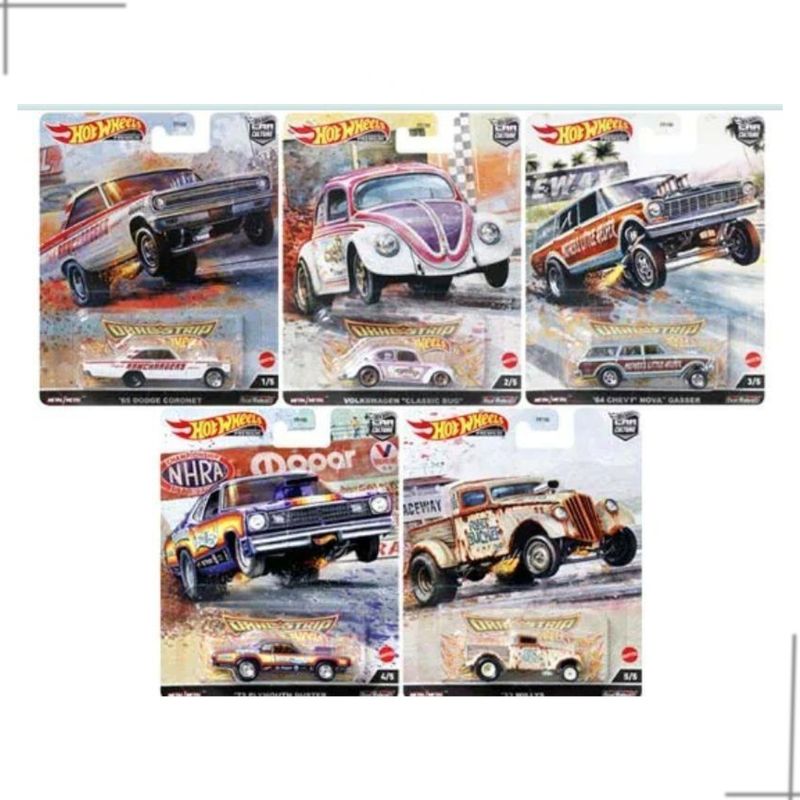 Hot Wheels Drag Strip Demons Kit c/ 5 carrinhos mattel FPY86 - Ri Happy