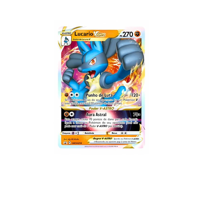 Cartas Pokémon Box Escarlate e Violeta Lucario V-Astro Copag